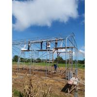 China Umbrella Shape Single-Span Large Agriculture Prefab Greenhouse with Hot Dipped Galvanized Steel Frame PE Material for sale