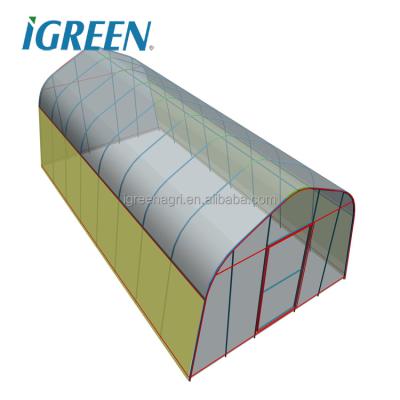 China IGreen Single-Span Small PE Film Outdoor Agricultural Greenhouse for sale