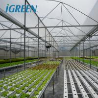 China Strong Structure Large Multi-Span Agricultural Tropical Greenhouses PE Plastic Film Covered Gutter Rain Water Collection for sale
