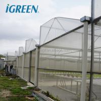 China Strong Structure Large Multi-Span Agricultural Tropical Greenhouses PE Plastic Film Covered Gutter Rain Water Collection for sale