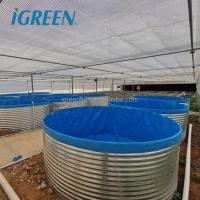 China Customized Shape Corrugated Galvanized Steel Fish Pond Fish Tank PVC Tarpaulin for RAS Recirculating Aquaculture System IGREEN for sale