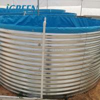 China Customized Shape Corrugated Galvanized Steel Fish Pond Fish Tank PVC Tarpaulin for RAS Recirculating Aquaculture System IGREEN for sale