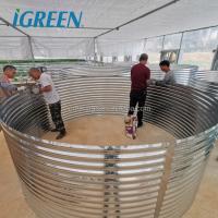 China Customized Shape Corrugated Galvanized Steel Fish Pond Fish Tank PVC Tarpaulin for RAS Recirculating Aquaculture System IGREEN for sale