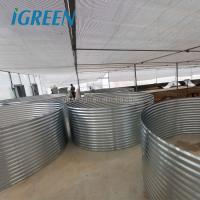 China Customized Shape Corrugated Galvanized Steel Fish Pond Fish Tank PVC Tarpaulin for RAS Recirculating Aquaculture System IGREEN for sale