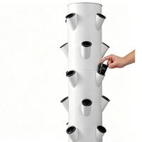 China ABS Material Hydroponic Tower with Modular Design and 30L Nutrient Tank for Vertical Farming System for sale