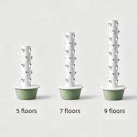 China Modular Design Hydroponic Tower with LED Light and 30L Nutrient Tank for Efficient Vertical Farming for sale