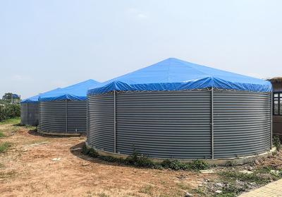 China Modular Bolted Galvanized Steel Water Storage Tank with Liner for RAS Aquaculture Fish Farming System for sale