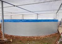 China Commercial RAS Galvanized Steel Canvas Fish Tank | Indoor Industrialized Aquaculture Farming Pond with PVC Tarpaulin Liner for sale