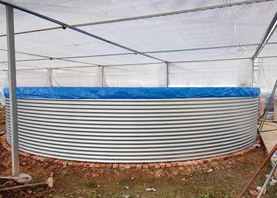 China Commercial RAS Galvanized Steel Canvas Fish Tank | Indoor Industrialized Aquaculture Farming Pond with PVC Tarpaulin Liner for sale
