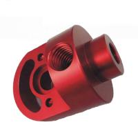 China Red Oxidation Aluminum Precision Cnc Machined Parts Workshop Factory Supplying for sale