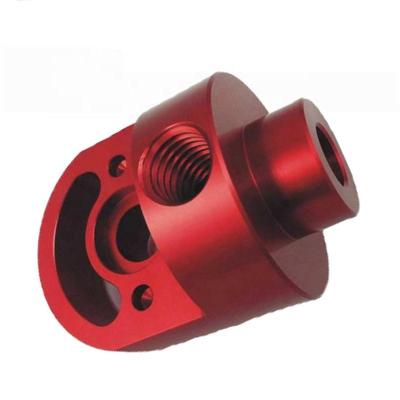 China Red Oxidation Aluminum Precision Cnc Machined Parts Workshop Factory Supplying for sale