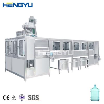 China 5 Gallon Water Production Line 18.9L Bottle Filling Plant with 100-1200 BPH Capacity and 380V Power for sale