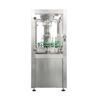 China Automatic Wine Glass Bottle Wooden Corking Machine 1500-1800 bph Capacity with PLC Control for 65-100mm Diameter Bottles for sale