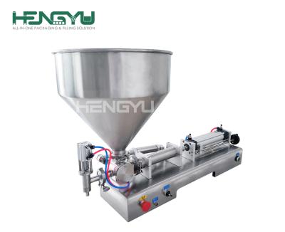 China Semiautomatic Hot Sauce Glass Bottle Filling Machine with 10-5000ml Capacity Range and 0.4-0.6Mpa Air Pressure for sale