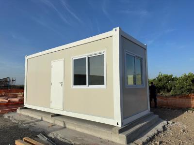 China Galvanized Steel Temporary Construction Camp Modular Shipping Container Accommodation With PVC Window for sale