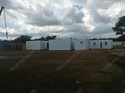 China Galvanised Prefab Site Office Flat Pack Container Modular Factory House Units for sale