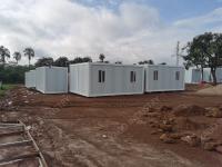 China Prefabricated Modular Building Site Office Units 40ft Flat Pack Containers For Rapid Deployment for sale