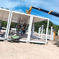 China Luxury Prefab Modular Office Folding Shipping Container House For Temporary Showroom for sale