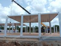 China Cost Effective Flatpack Temporary Construction Camp with Galvanized Steel Frame Modular Housing for sale