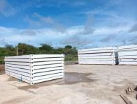 China Fireproof Mineral Rockwool Sandwich Panel Prefabricated Container Building with Hot-Dip Galvanized Steel Frame and Double-Glazed PVC Windows for Oil and Gas Camps for sale