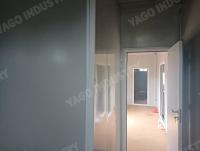 China Fireproof Mineral Rockwool Sandwich Panel Prefabricated Container Building with Hot-Dip Galvanized Steel Frame and Double-Glazed PVC Windows for Oil and Gas Camps for sale