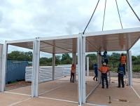 China High Strength Eco Friendly Construction Site Camp Modular Housing with Flat-Pack Folding Structure for sale