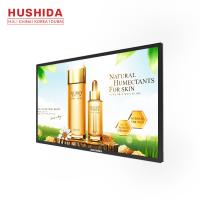 China 4mm Tempered Glass Wall Mounted Advertising Display 55 Inch Touch Screen Monitor for sale