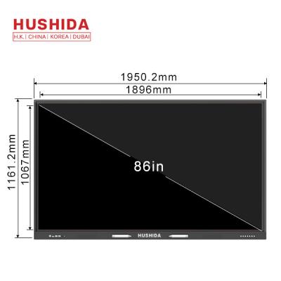 China 4K Anti Glare Glass Capacitive Touch Screen Classroom Writing Board 86 Inch for sale