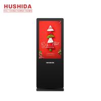 China 65 Inch Floor Standing Advertising Display Clear Images Smart Split Screen Playback for sale