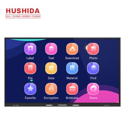 China HUSHIDA Finger Touch Anti Glare Screen 65 Inch Interactive Smart Board for sale