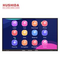 China HUSHIDA 65 inch capacitive touch screen 4mm tempered glass interactive whiteboard for intelligent class for sale