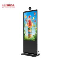 China Super Thin Floor Standing Advertising Display 55 Inch Indoor With Camera 1080p for sale