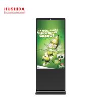 China Super Thin Floor Standing Advertising Display 55 Inch Indoor With Camera 1080p for sale