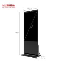 China Super Thin Floor Standing Advertising Display 55 Inch Indoor With Camera 1080p for sale