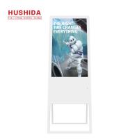 China 43'' Portable LCD Digital Signage Ultra Thin Vertical Floor Standing Advertising Display for sale