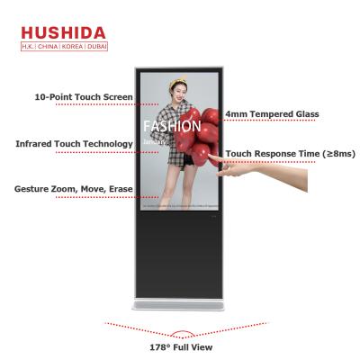 China 1920*1080 Interactive Digital Signage Touch Screen Monitor 350-500cd/㎡ Brightness for sale