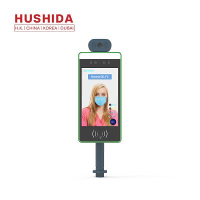 China Binocular Camera Face Temperature Machine , 8Inch Face Recognition Access Control for sale