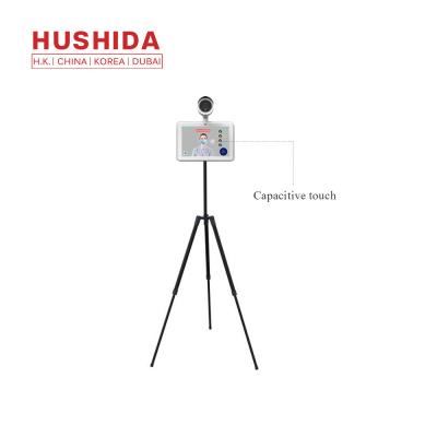 China Indoor Face Recognition Thermometer 10 Points Capactive Touch Dual Infrared Camera for sale