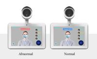 China Indoor Face Recognition Thermometer 10 Points Capactive Touch Dual Infrared Camera for sale