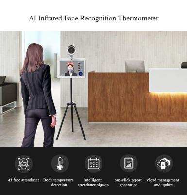 China 10.1 inch Infrared Face Recognition Thermometer Measurement Temperature 1200*800p for sale