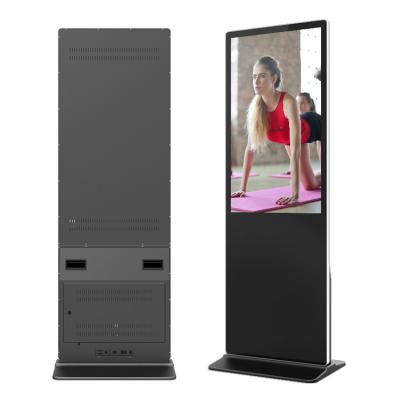 China Multi Format Playback 60Hz Floor Standing Advertising Display 65 Inch for sale