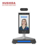 China Omnidirectional 8 Inch Touchless Temperature Kiosk Face Scan Thermometer for sale
