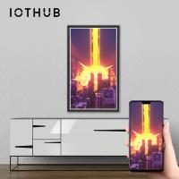 China Big Size NFT Digital Frame Wood Android 21.5inch 32inch For Advertising for sale