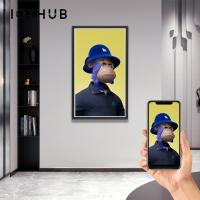 China Big Size NFT Digital Frame Wood Android 21.5inch 32inch For Advertising for sale