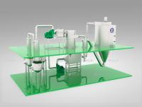China Cip System Laboratory Scale Spray Dryer Commercial Water Evaporation 100kg/Hour for sale
