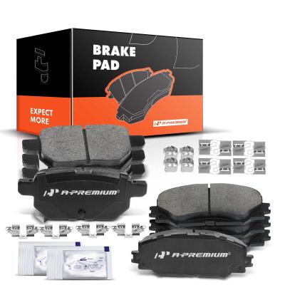 China 8pcs Front & Rear Ceramic Brake Pads with Sensor for Pontiac Vibe Scion xB Toyota Corolla Matrix for sale