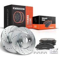 China Front Drilled Rotors & Ceramic Brake Pads for Acura TL 2009-2014 3.5L 3.7L for sale