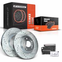 China Rear Drilled Rotors & Ceramic Brake Pads for Toyota RAV4 2004-2005 4 Wheel Disc for sale