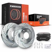 China Front Drilled Rotors & Ceramic Brake Pads for Hyundai Elantra 1998-2006 Tiburon for sale