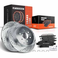 China Rear Drilled Rotors & Ceramic Brake Pads for Nissan Pathfinder 2005-2012 for sale